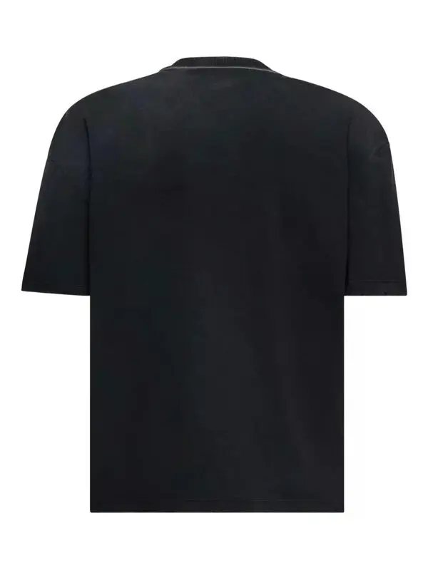 John Richmond Printed-logo Distressed T-shirt - Black