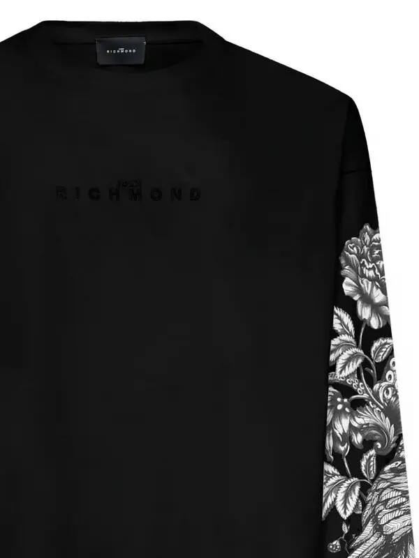 John Richmond Floral-print Long-sleeve T-shirt