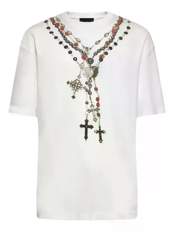 John Richmond Cross-print T-shirt