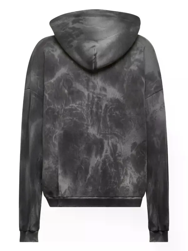 John Richmond Tie-dye Embellished Hoodie - Black