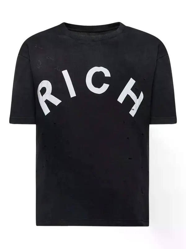 John Richmond Distressed Cotton T-shirt
