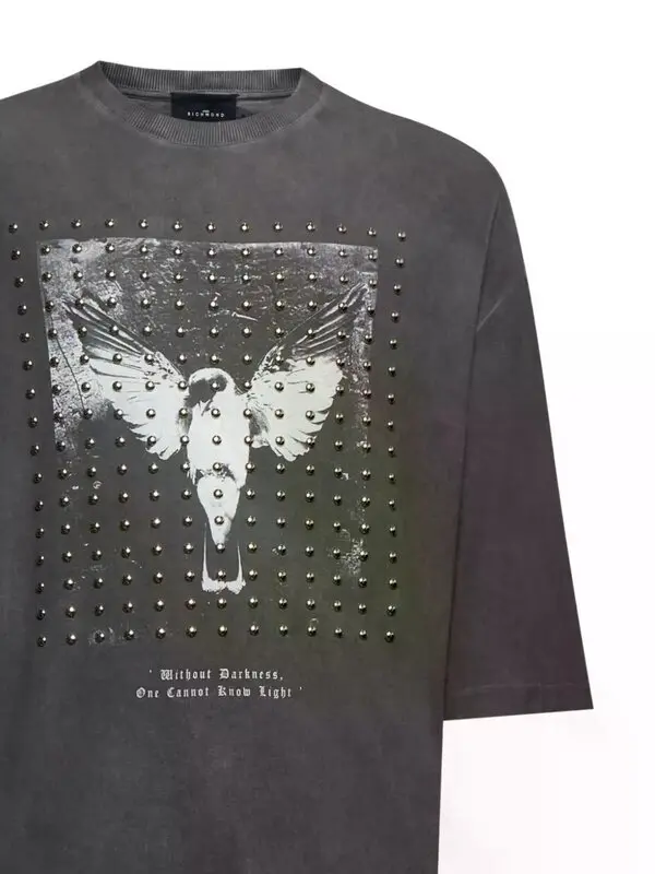 John Richmond Graphic-print Studded T-shirt