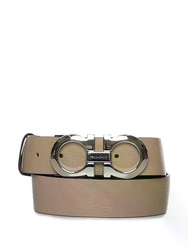 FERRAGAMO Gancini Buckle Belt - Neutrals