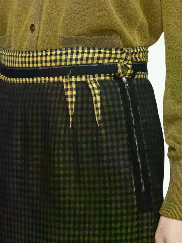 MAISON MARGIELA Gingham-pattern Mid Skirt