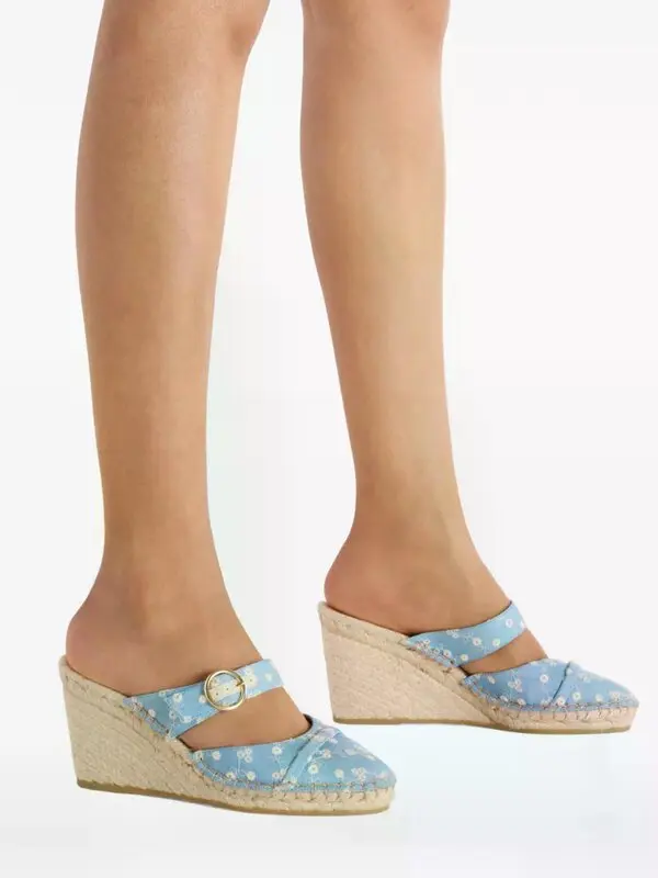 MALONE SOULIERS Farah Floral Wedge Espadrilles