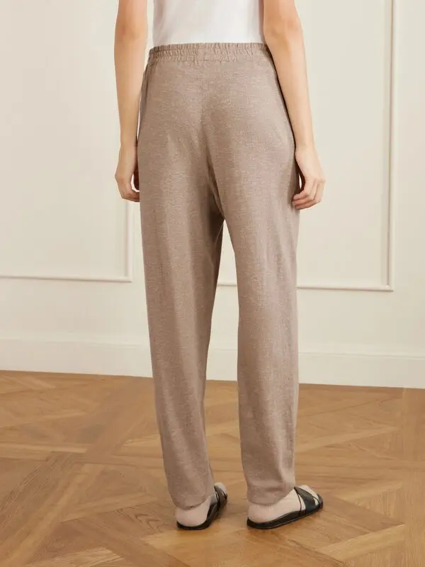THE ROW Nadir Tapered Cotton And Linen-blend Trousers