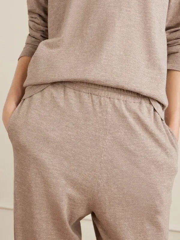 THE ROW Nadir Tapered Cotton And Linen-blend Trousers