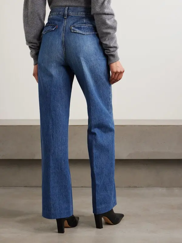 FRAME The Bow High-rise Wide-leg Jeans