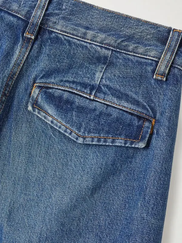 FRAME The Bow High-rise Wide-leg Jeans