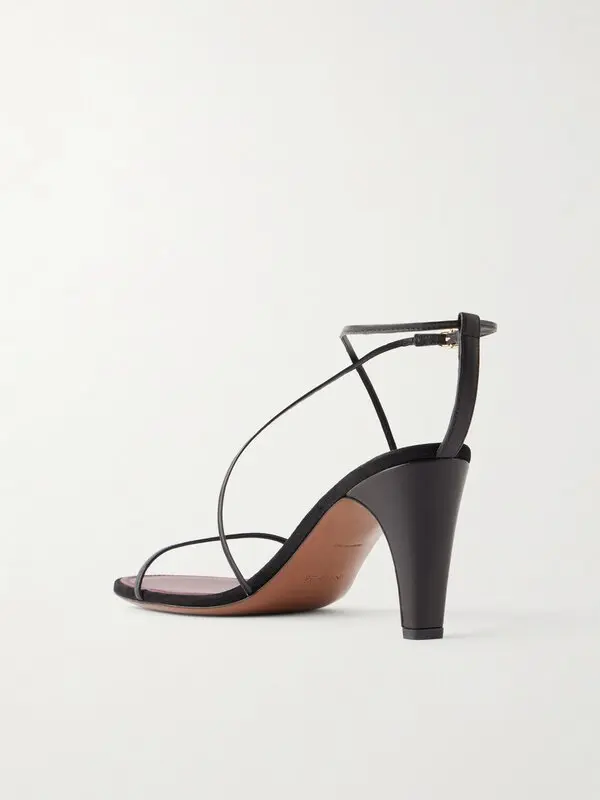 NEOUS Chamu Strappy Leather Sandals With Gold Tone Buckles
