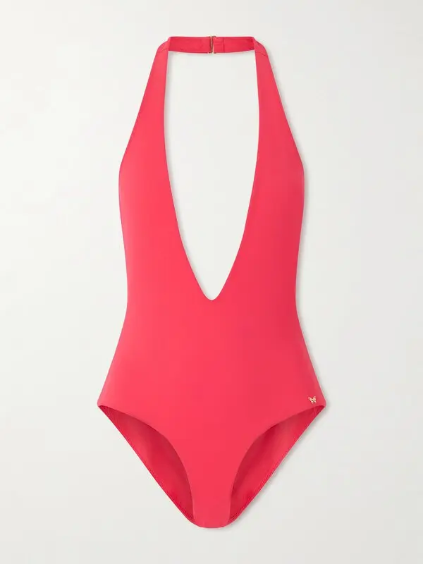 Kiki De Montparnasse Euchaffe Halterneck Swimsuit - Orange