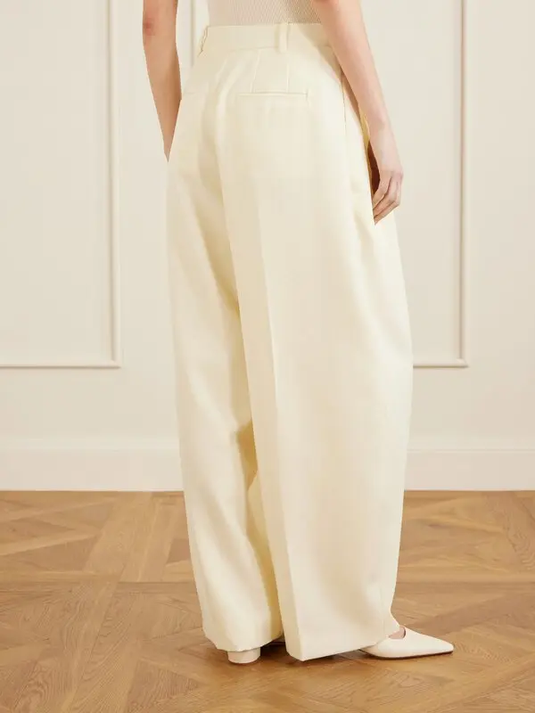 Jacquemus D'homme Pleated Wool Tapered Trousers