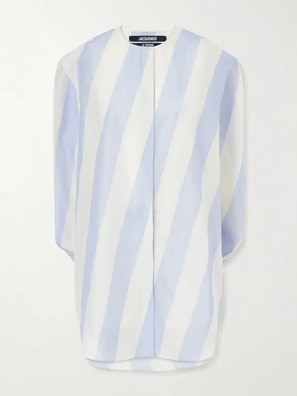 Jacquemus Striped Cotton-blend Shirt Dress