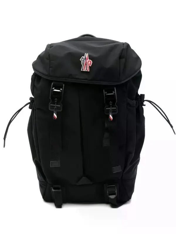 Moncler Leather-trimmed Backpack - Black