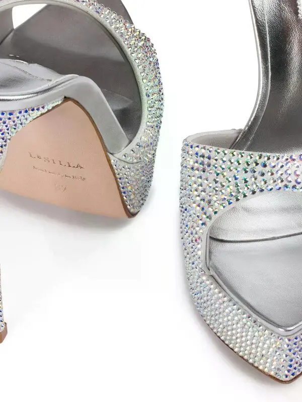 LE SILLA Uma Crystal-embellished Platform Sandals