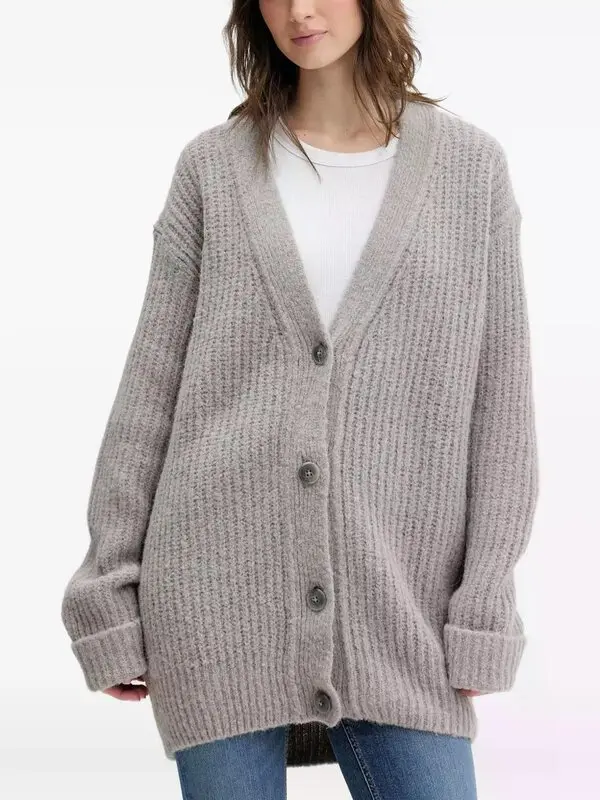 Hugo Ribbed Knit Button Cardigan