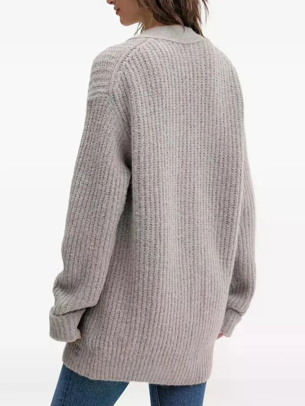 Hugo Ribbed Knit Button Cardigan
