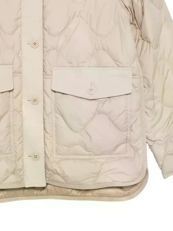 Woolrich Quilted Buttoned Jacket - Neutrals