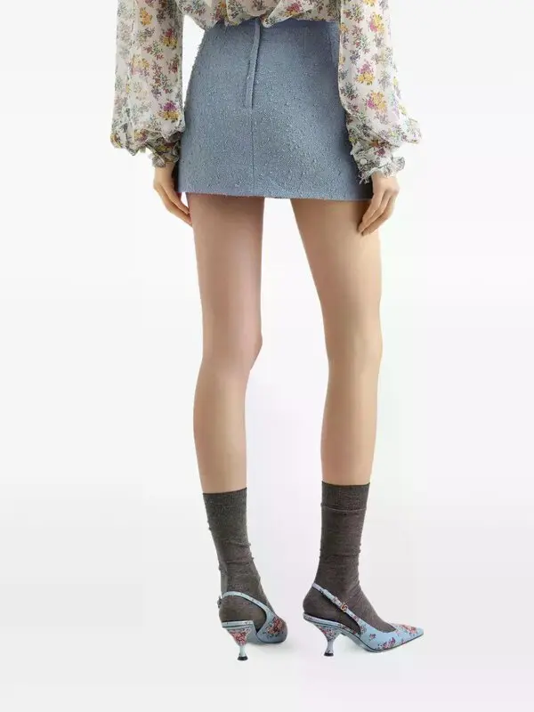 Dolce & Gabbana Basketweave Mini Skirt - Blue