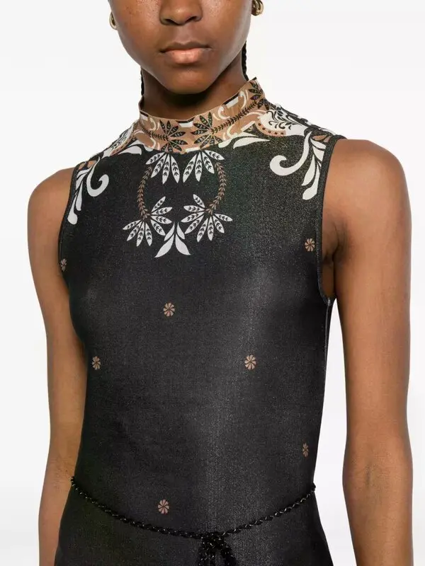 TWINSET Floral Print Beaded Dress