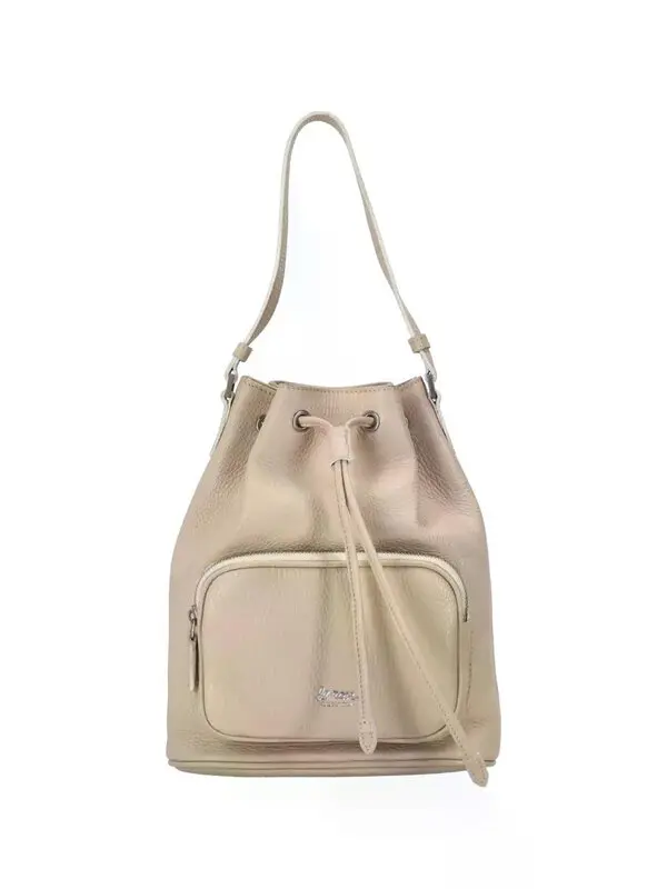 LA ROSE Pocket Drawstring Satchel - Neutrals