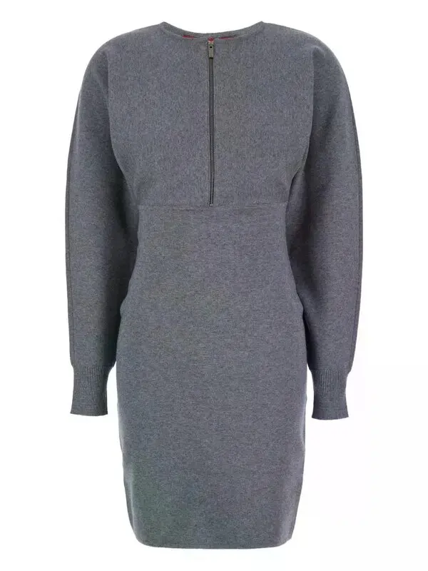 Max Mara Zip Crew-neck Dress