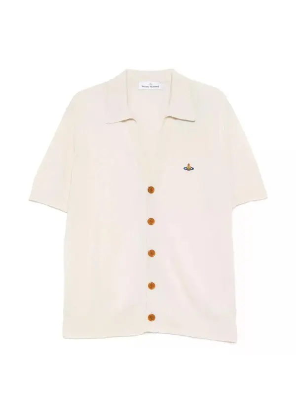 VIVIENNE WESTWOOD Button-fastening Logo-embroidered Polo Cardigan