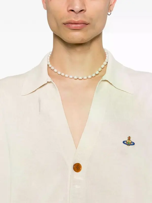 VIVIENNE WESTWOOD Button-fastening Logo-embroidered Polo Cardigan