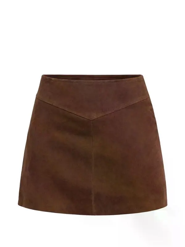 REFORMATION Layla Mini Suede Skirt