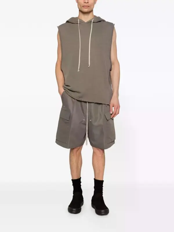 Rick Owens Frayed Hooded Vest