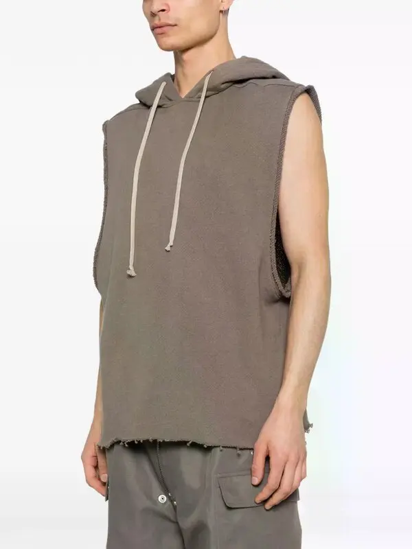 Rick Owens Frayed Hooded Vest