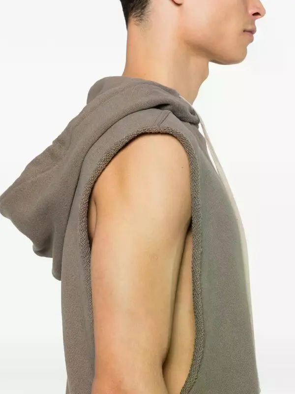 Rick Owens Frayed Hooded Vest