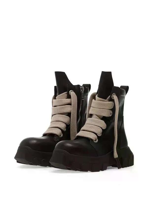 Rick Owens Leather Combat Boots