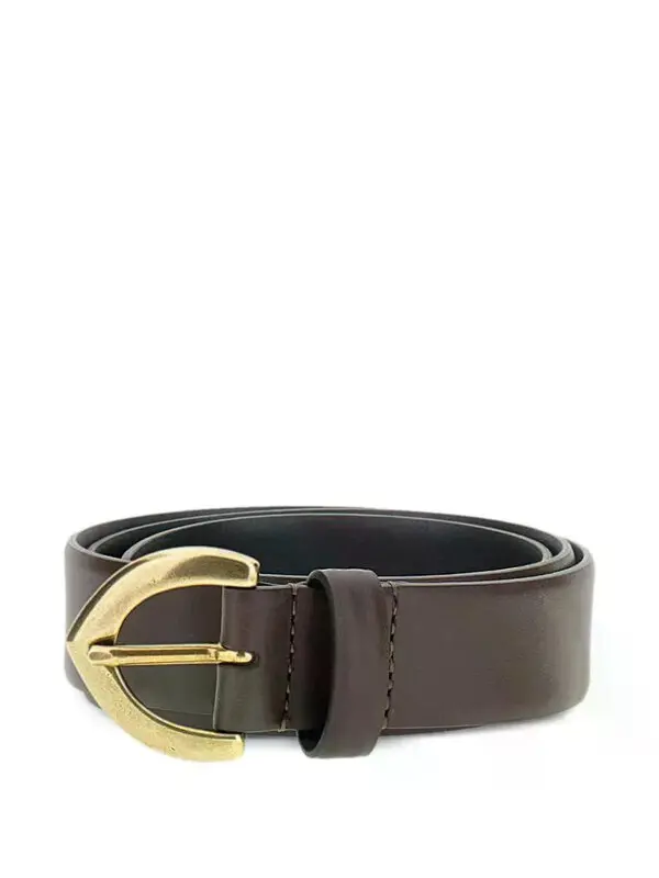 BAX LAB Buckle Leather Belt - Brown
