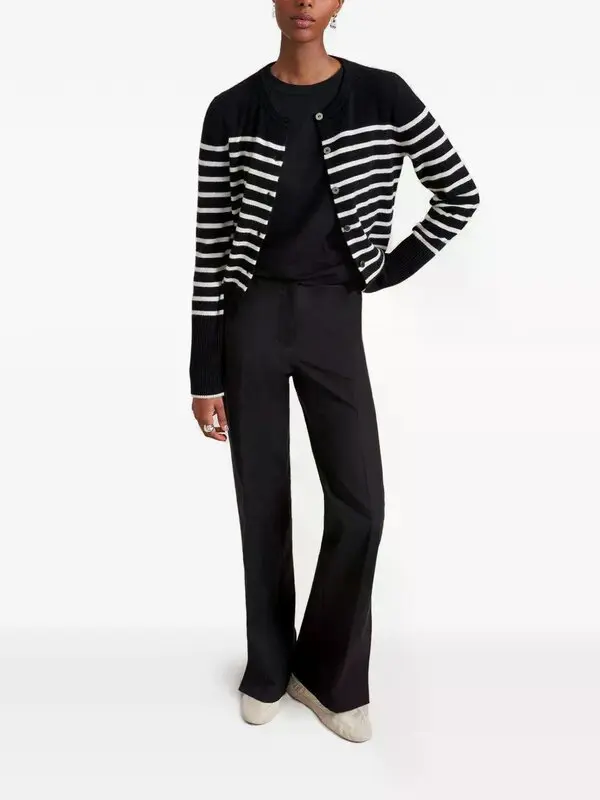 LA LIGNE Striped Lines Cardigan - Black