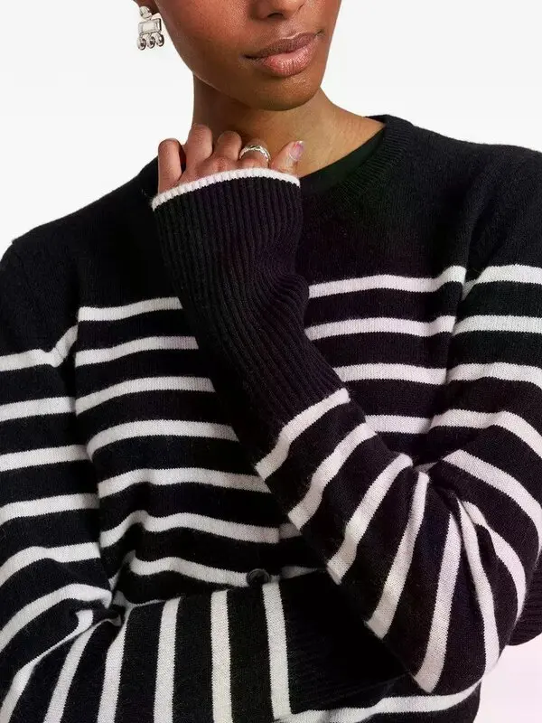 LA LIGNE Striped Lines Cardigan - Black