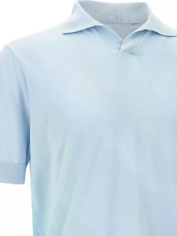 FILIPPO DE LAURENTIIS Buttonless V-neck Polo Shirt
