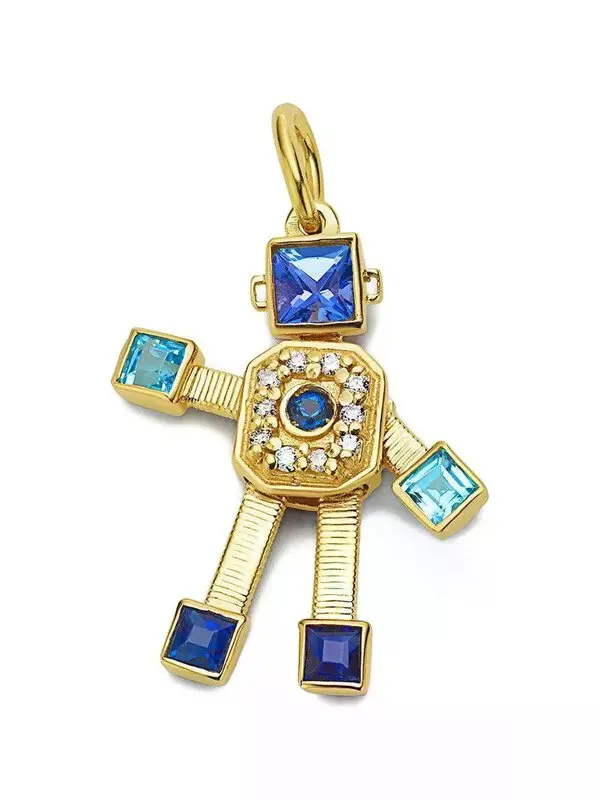 VAN ROBOT Diamond Sapphire Robot Pendant