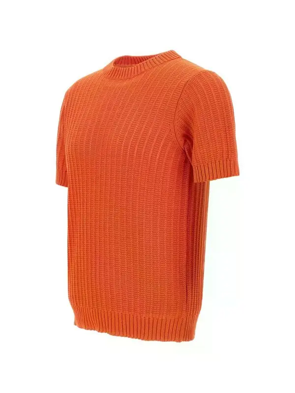 FILIPPO DE LAURENTIIS Patterned Knit Ribbed T-shirt