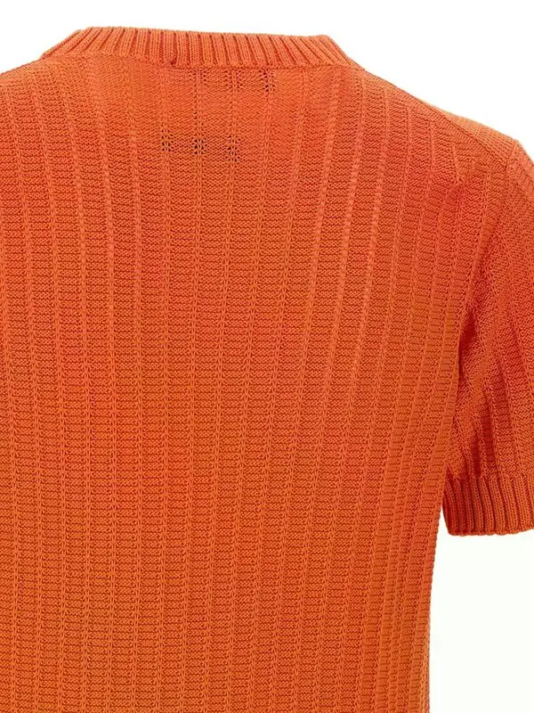 FILIPPO DE LAURENTIIS Patterned Knit Ribbed T-shirt