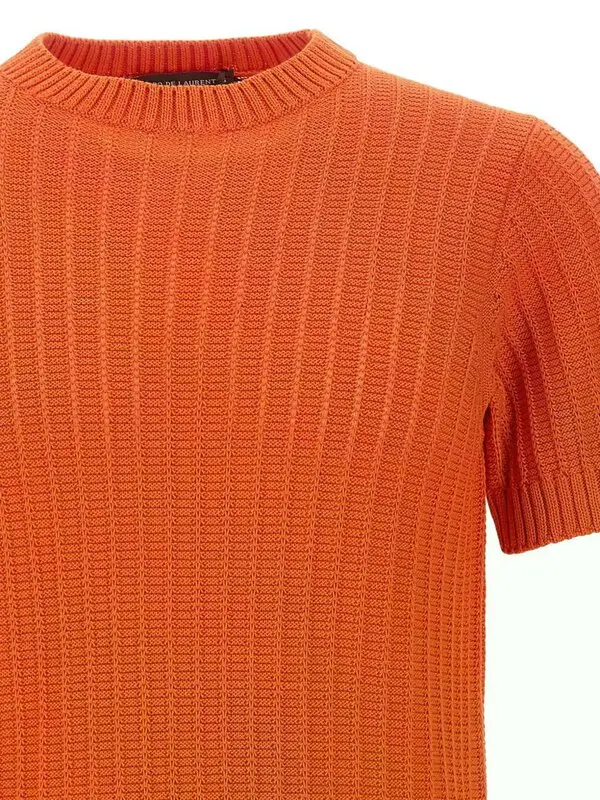 FILIPPO DE LAURENTIIS Patterned Knit Ribbed T-shirt