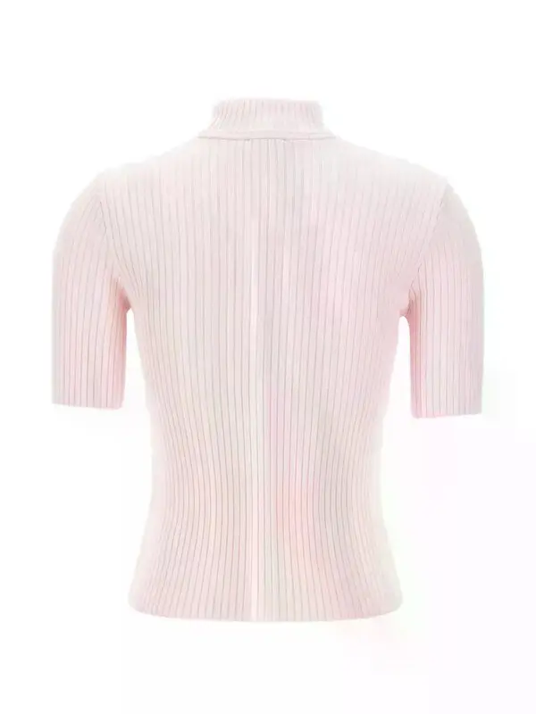 COURREGES Ribbed Knit T-shirt