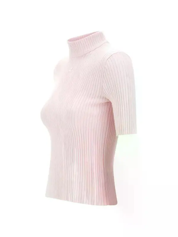 COURREGES Ribbed Knit T-shirt