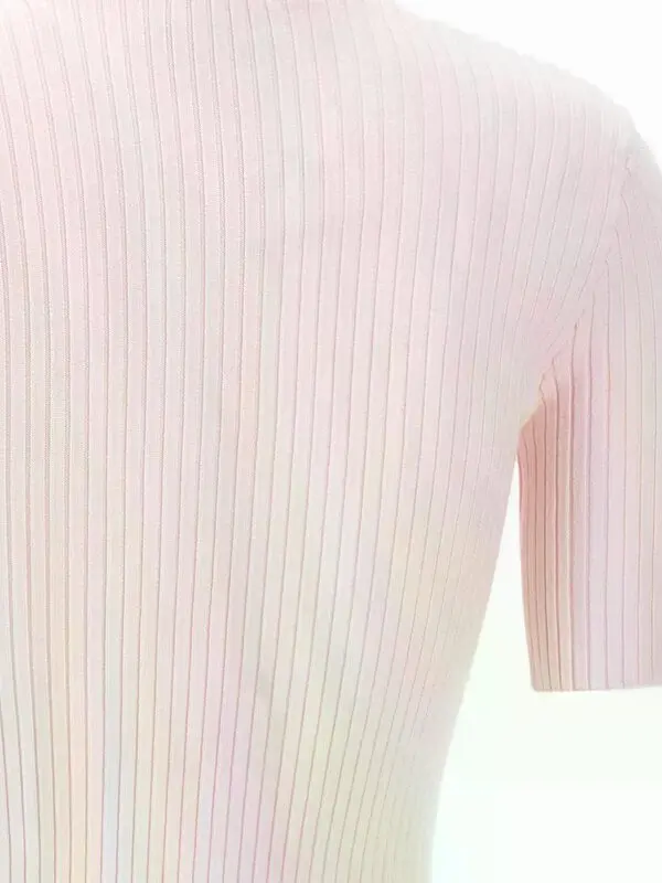 COURREGES Ribbed Knit T-shirt