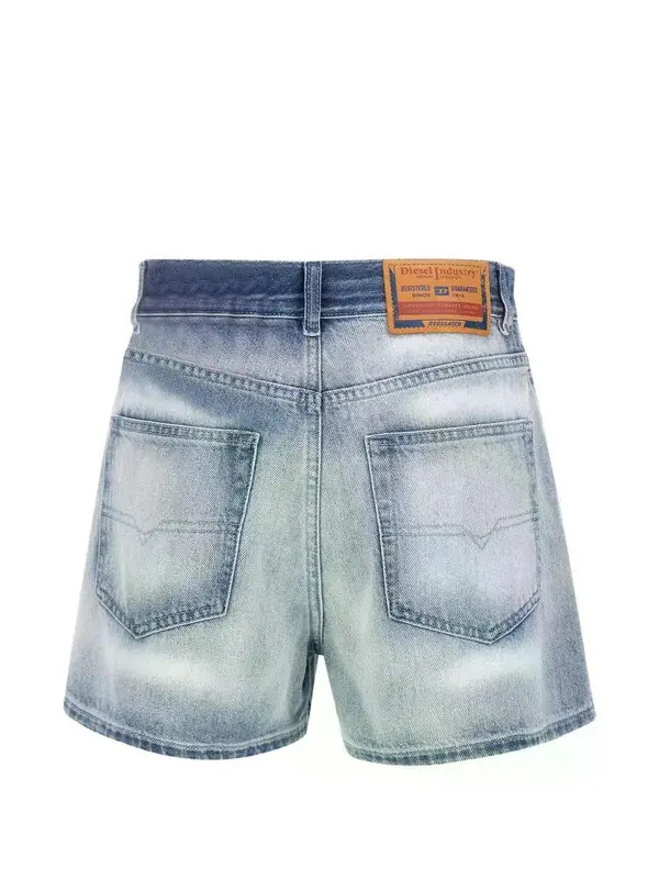 DIESEL® Faded High-rise Denim Shorts