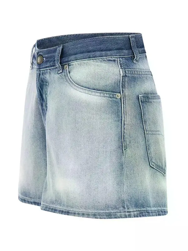 DIESEL® Faded High-rise Denim Shorts