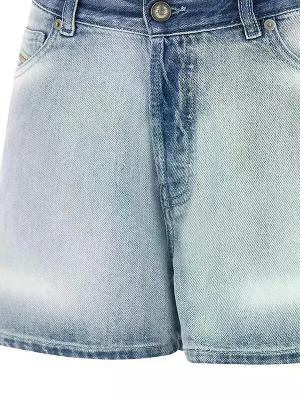 DIESEL® Faded High-rise Denim Shorts