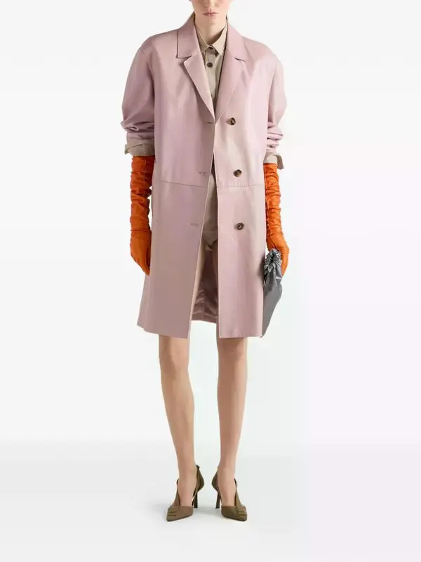 Prada Nappa Leather Coat