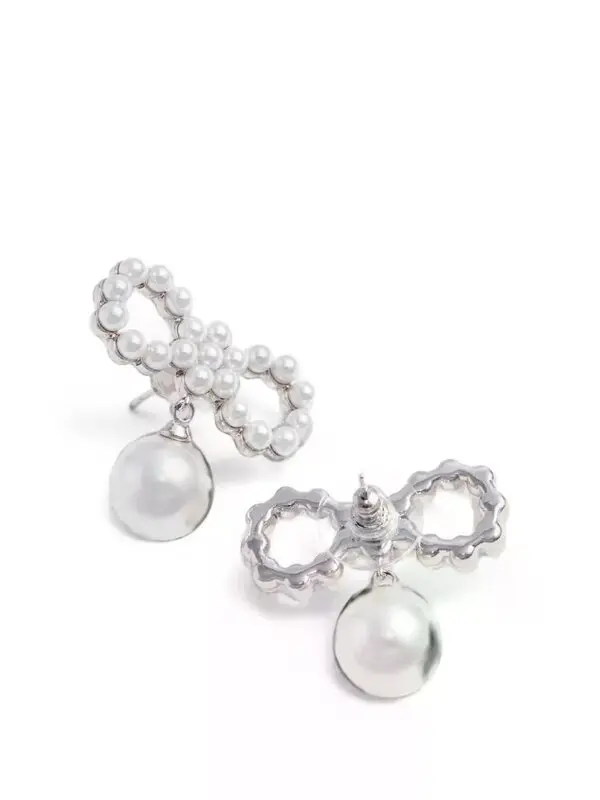 SELF-PORTRAIT Pearl Bow Earrings