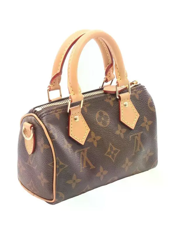 LOUIS VUITTON 2023 Monogram Nano Speedy Satchel